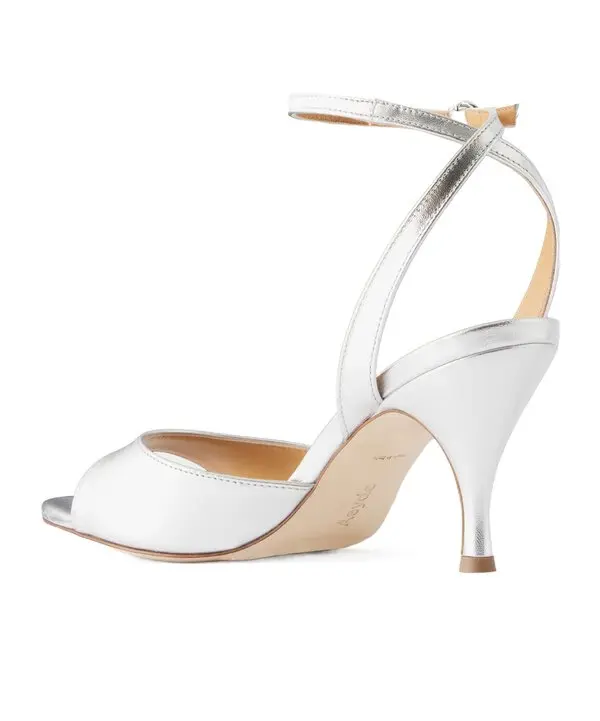 AeydĒ Jada 75 Metallic Leather Sandals