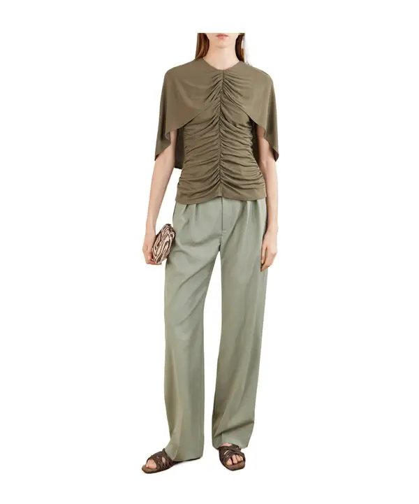 KALLMEYER Cape-effect Gathered Jersey Top
