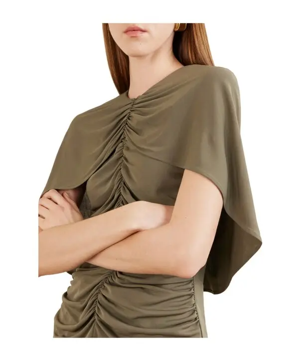 KALLMEYER Cape-effect Gathered Jersey Top