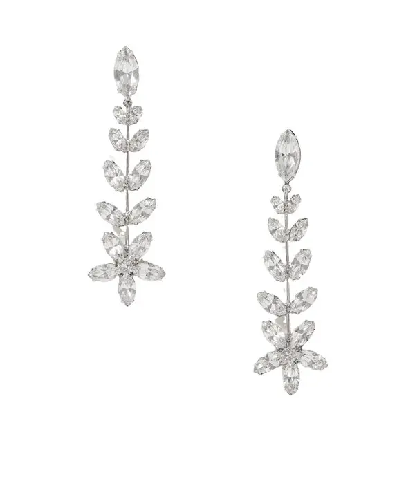 JENNIFER BEHR Rhodium-plated Crystal Earrings