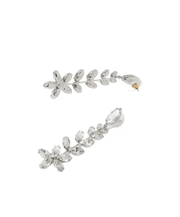 JENNIFER BEHR Rhodium-plated Crystal Earrings