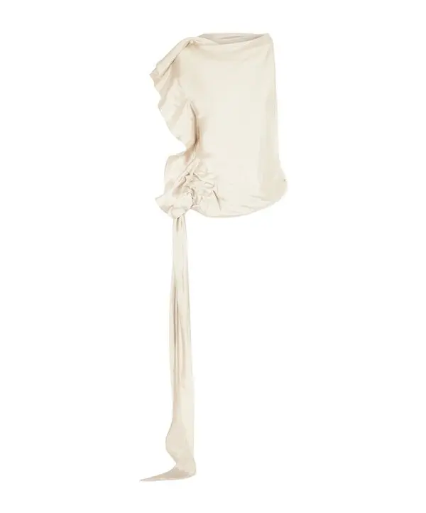 KALLMEYER Asymmetric Ruched Woven Blouse - No