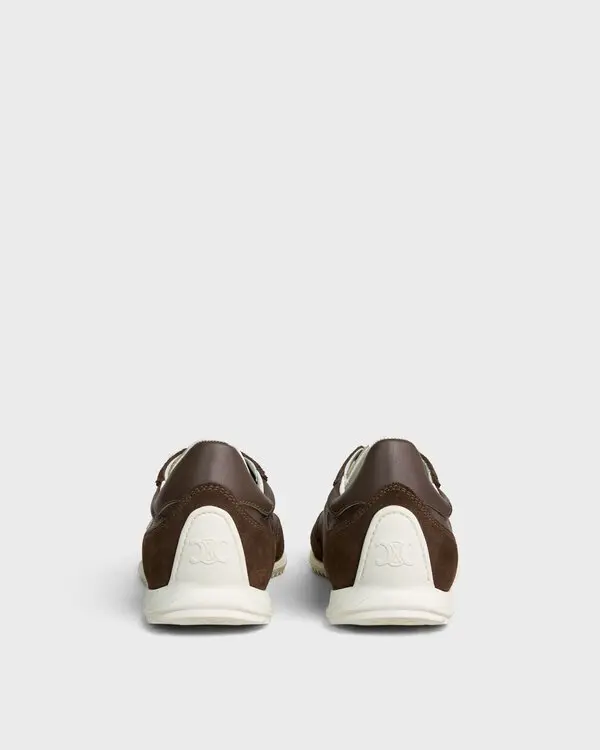 Celine Racer Sneaker In Nylon, Suede Calfskin And Calfskin