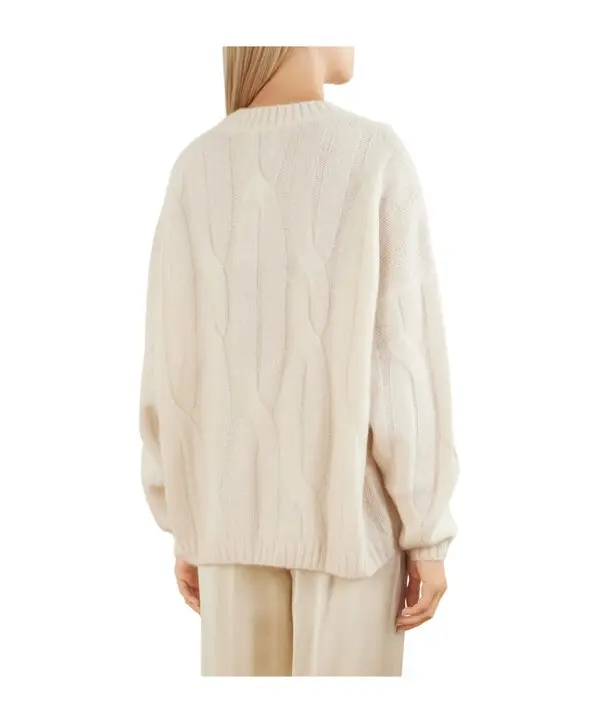 ALLUDE Cable-knit Cashmere And Silk-blend Sweater