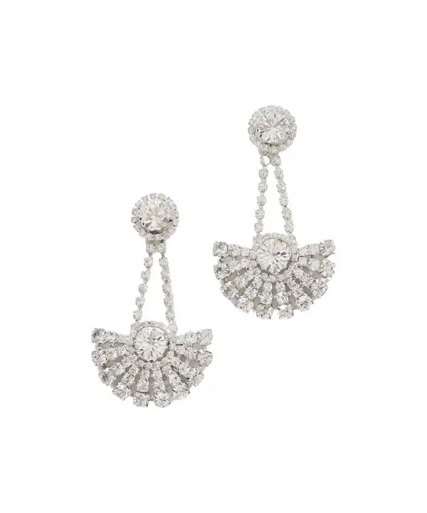 JENNIFER BEHR Rhodium-plated Crystal Earrings