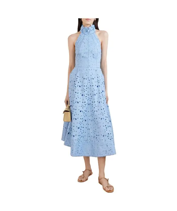 Rebecca Vallance Halterneck Midi Dress