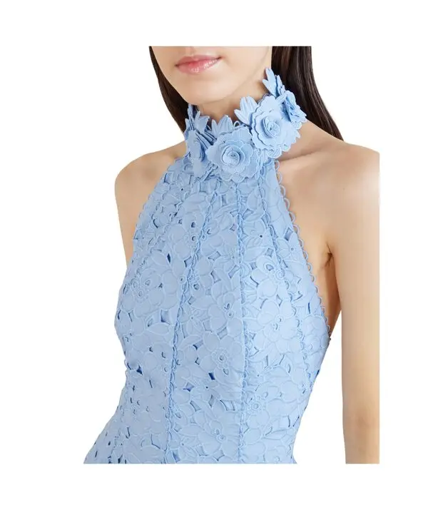 Rebecca Vallance Halterneck Midi Dress