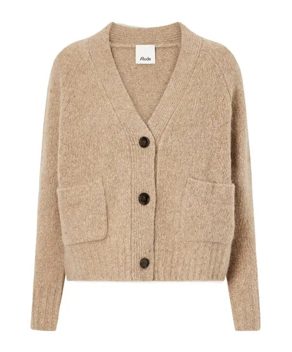 ALLUDE V-neck Cashmere Cardigan