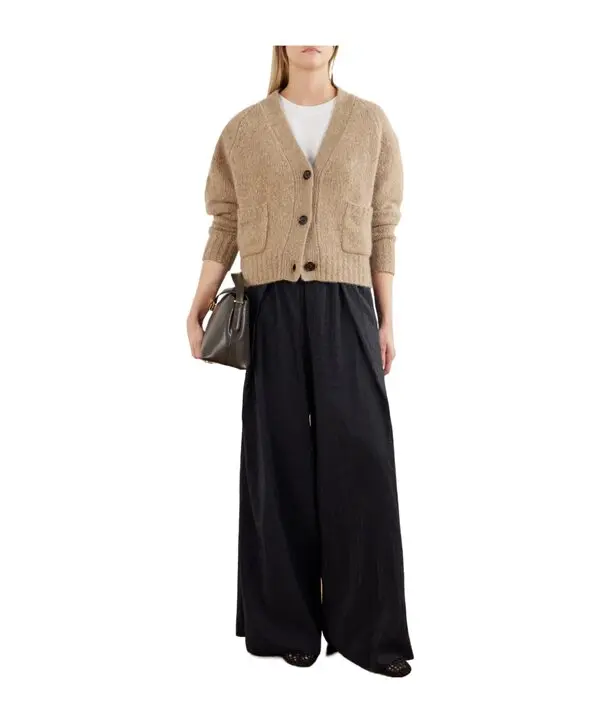 ALLUDE V-neck Cashmere Cardigan