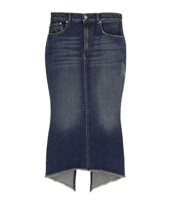 Matieres Fecales Belted Denim Skirt