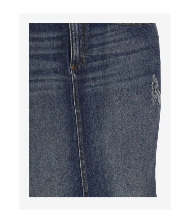 Matieres Fecales Belted Denim Skirt