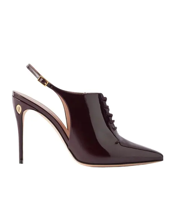 Jennifer Chamandi Patent Leather Slingback Pumps