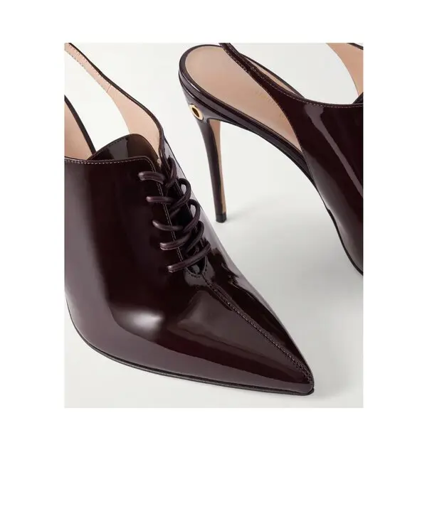Jennifer Chamandi Patent Leather Slingback Pumps