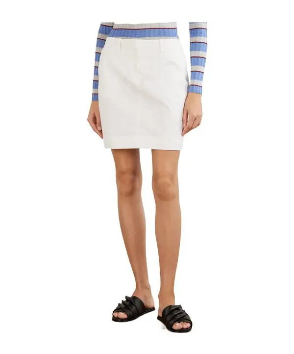 Brandon Maxwell Rhea Cotton-jersey Mini Skirt