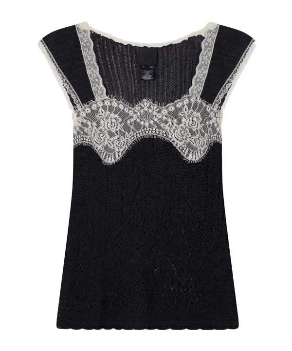 Anna Sui Lace-trimmed Jersey Cami