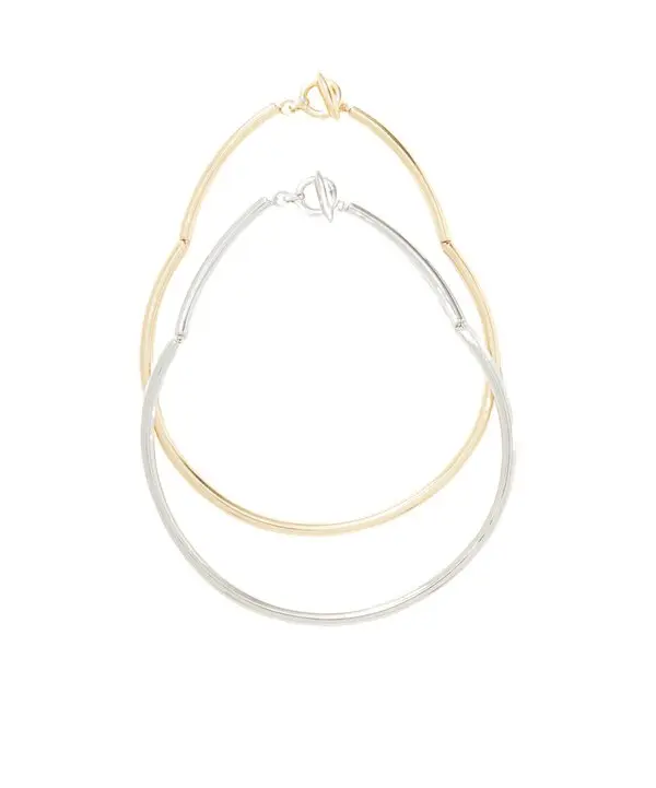 Assouline Two-piece Two-tone Gold And Silver Necklace Set