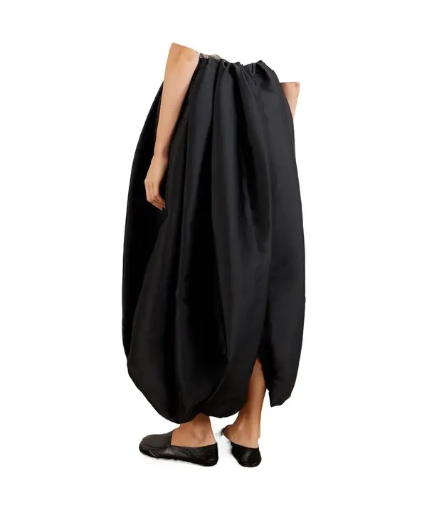 Calvin Klein Gathered Duchesse Satin Maxi Skirt