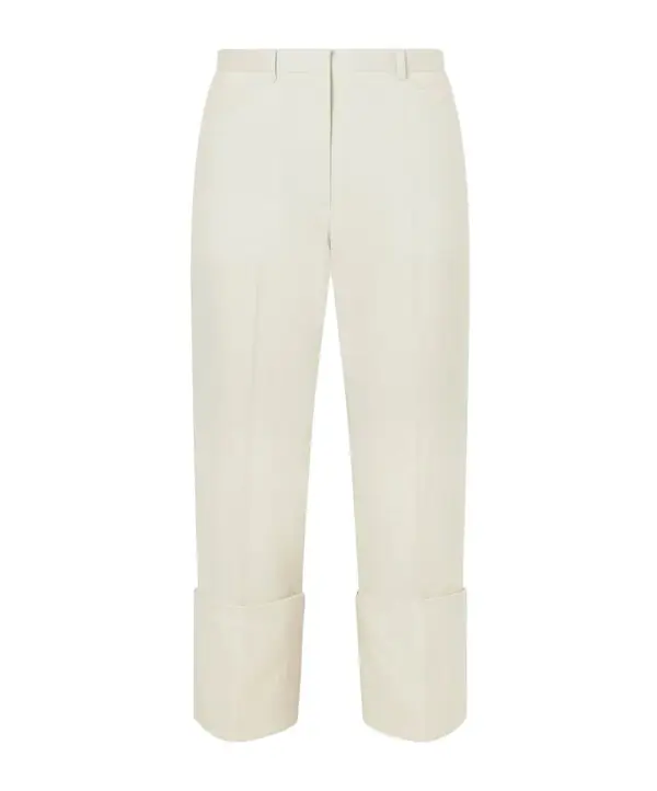 Calvin Klein Ramie-blend Twill Straight-leg Pants