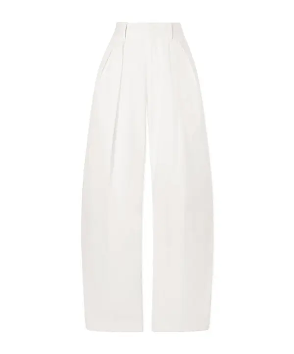 KALLMEYER Joel Pleated Cotton-poplin Wide-leg Pants - No