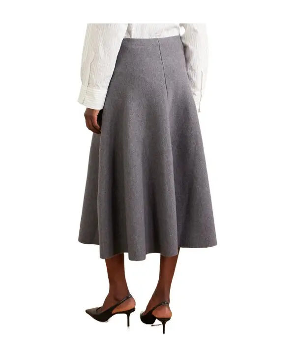Brandon Maxwell The Miller Wool-felt Midi Skirt