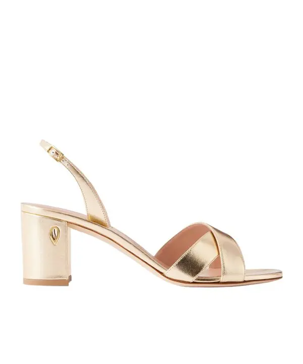 Jennifer Chamandi Metallic Leather Sandals