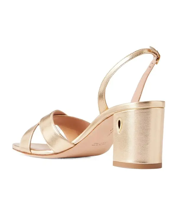 Jennifer Chamandi Metallic Leather Sandals