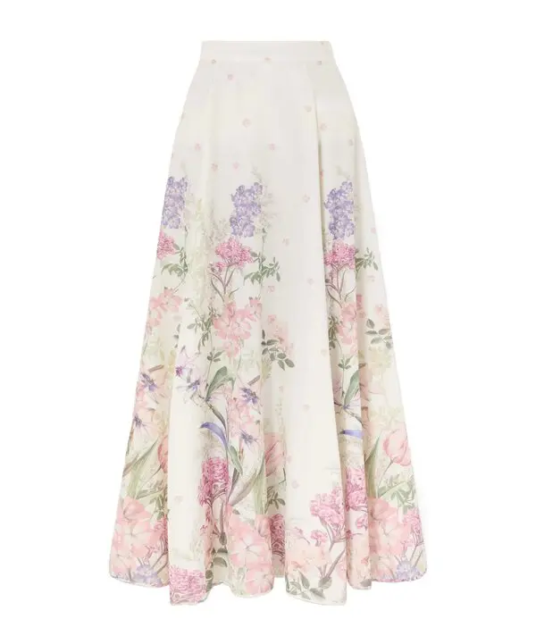 Charo Ruiz Ibiza Floral-print Cotton-blend Maxi Skirt