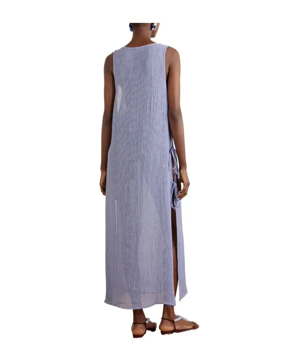 Le Kasha Organic Linen Midi Dress