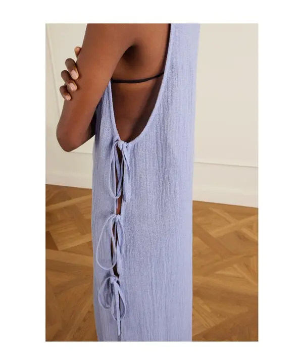 Le Kasha Organic Linen Midi Dress