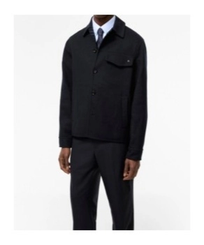 Burberry Logo-detail Jacket - Navy Check