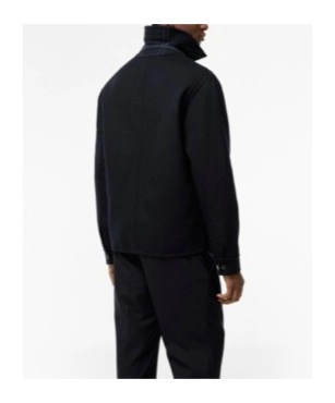 Burberry Logo-detail Jacket - Navy Check