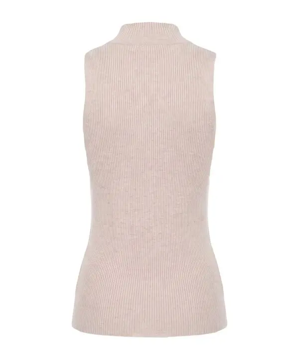 Brunello Cucinelli Ribbed Knit Sleeveless Top