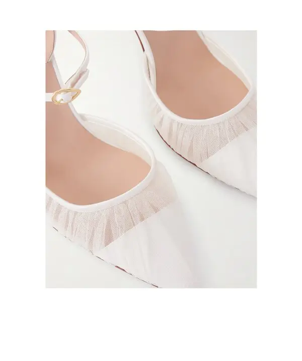 Jennifer Chamandi Vittorio Leather-trimmed Lace Pumps