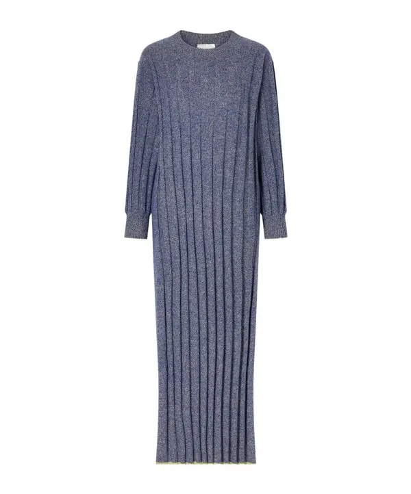 THE ELDER STATESMAN Ribbed Cashmere Maxi Dress