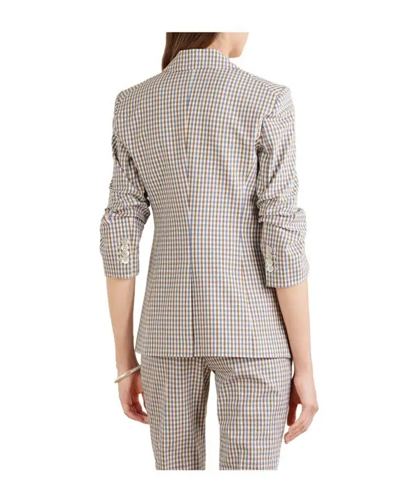 Veronica Beard Checked Cotton-seersucker Blazer