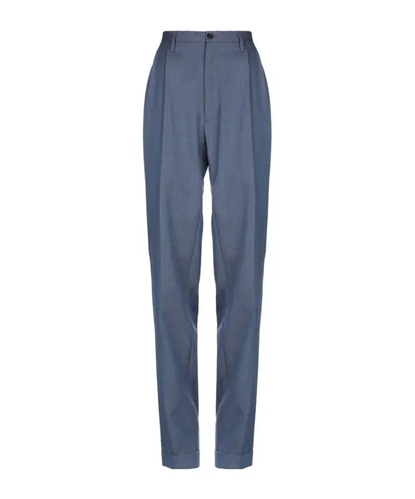MAISON MARGIELA Minimalist Solid Color Wool Trousers