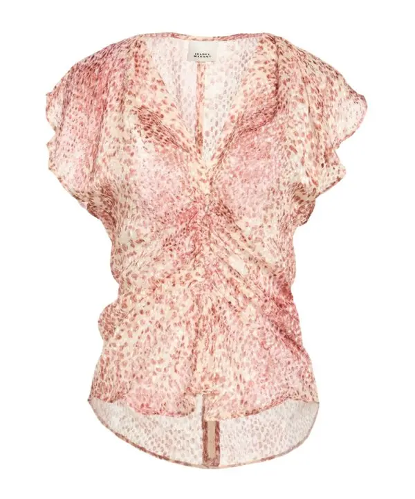 Isabel Marant Étoile Short Sleeve Velour Top