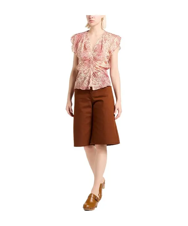 Isabel Marant Étoile Short Sleeve Velour Top