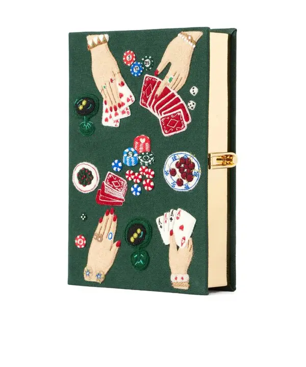 OLYMPIA LE-TAN Cards Embroidered Canvas Clutch - No