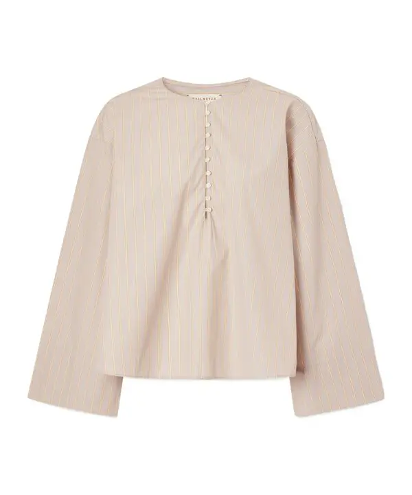 KALLMEYER Striped Cotton-poplin Blouse