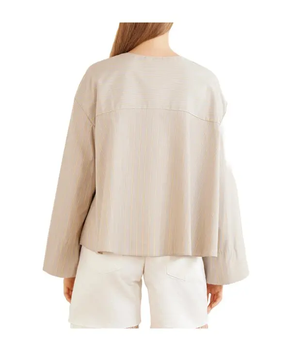 KALLMEYER Striped Cotton-poplin Blouse