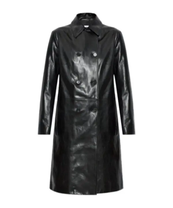 JIL SANDER Long-sleeved Leather Coat