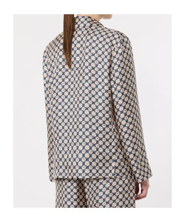 Max Mara Printed Silk Pyjama-style Shirt