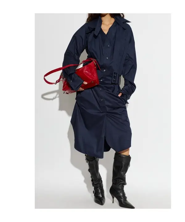 VIVIENNE WESTWOOD Belted Trench Coat - Navy