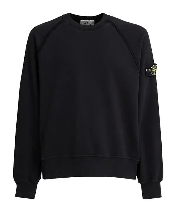 Stone Island Crew Neck Sweatshirt With Raglan Sleeves