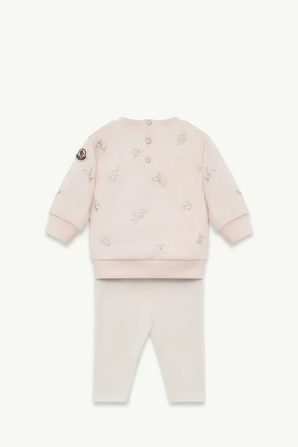 Moncler Embroidered Floral Cotton Blend Set