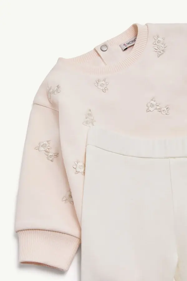 Moncler Embroidered Floral Cotton Blend Set