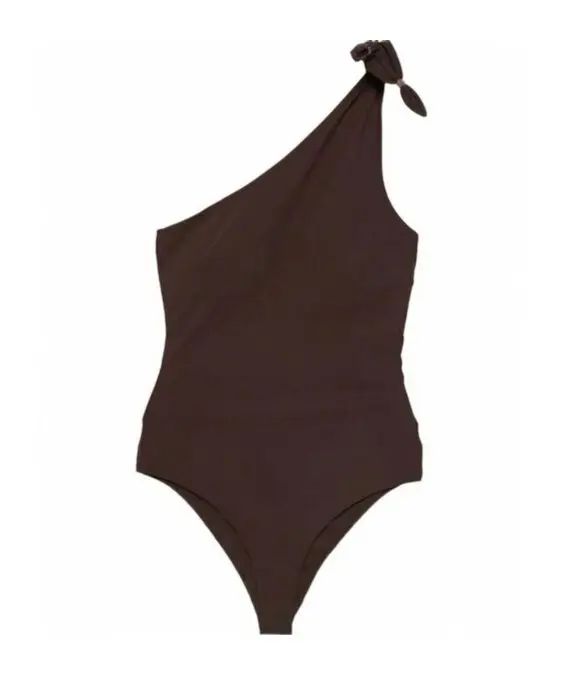 Brunello Cucinelli One-shoulder Knot-detail Swimsuit