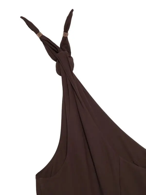 Brunello Cucinelli One-shoulder Knot-detail Swimsuit
