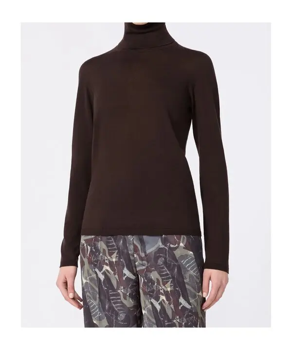 Max Mara Wool Yarn Polo-neck Sweater